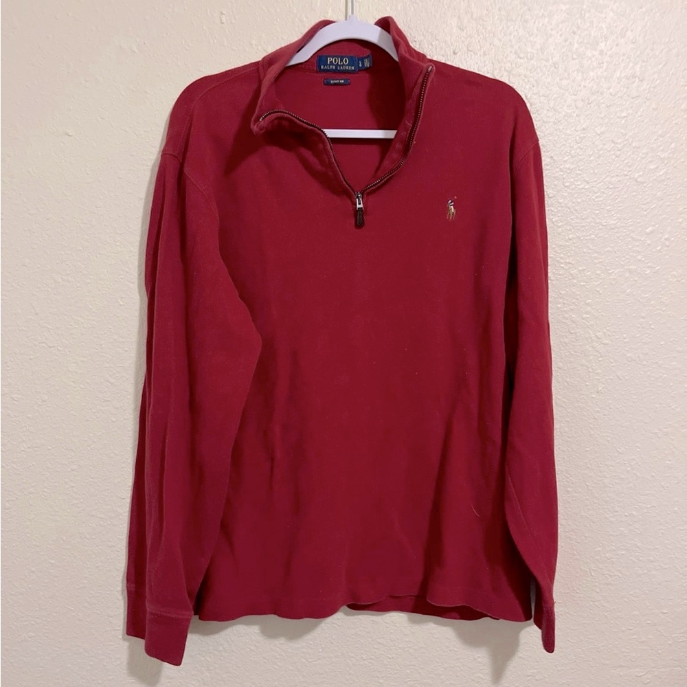 Polo Ralph Lauren Red Estate Rib Sweatshirt Men - Gem